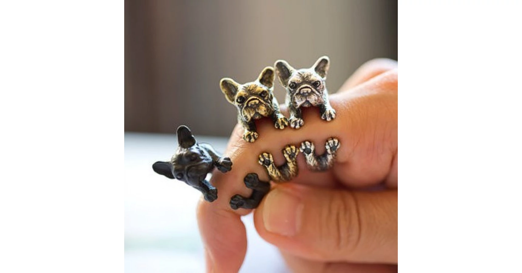 The Lord of the Frenchies prsteň - zlatý (Francúzsky buldog) €3.73